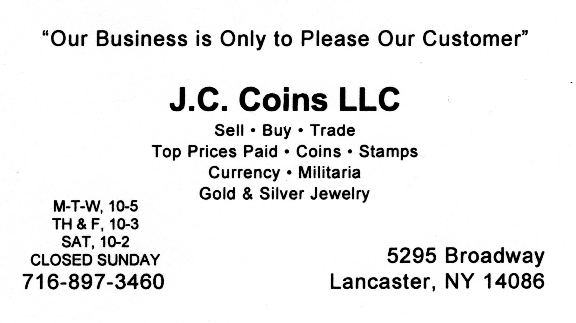 WNY Coin Dealers – The Buffalo Numismatic Association